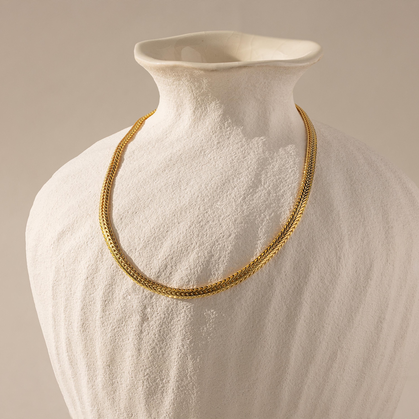 Foxtail Chain Necklace by Caitlyn Minimalist • Double Woven Statement ...