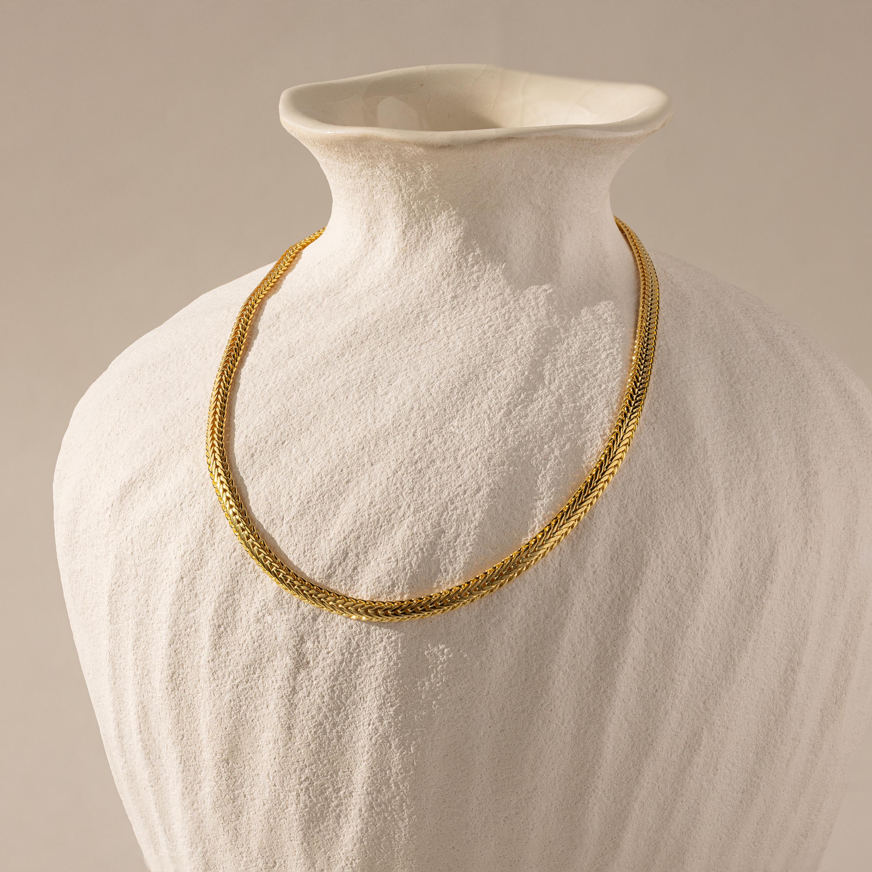 Foxtail Chain Necklace by Caitlyn Minimalist • Double Woven Statement ...