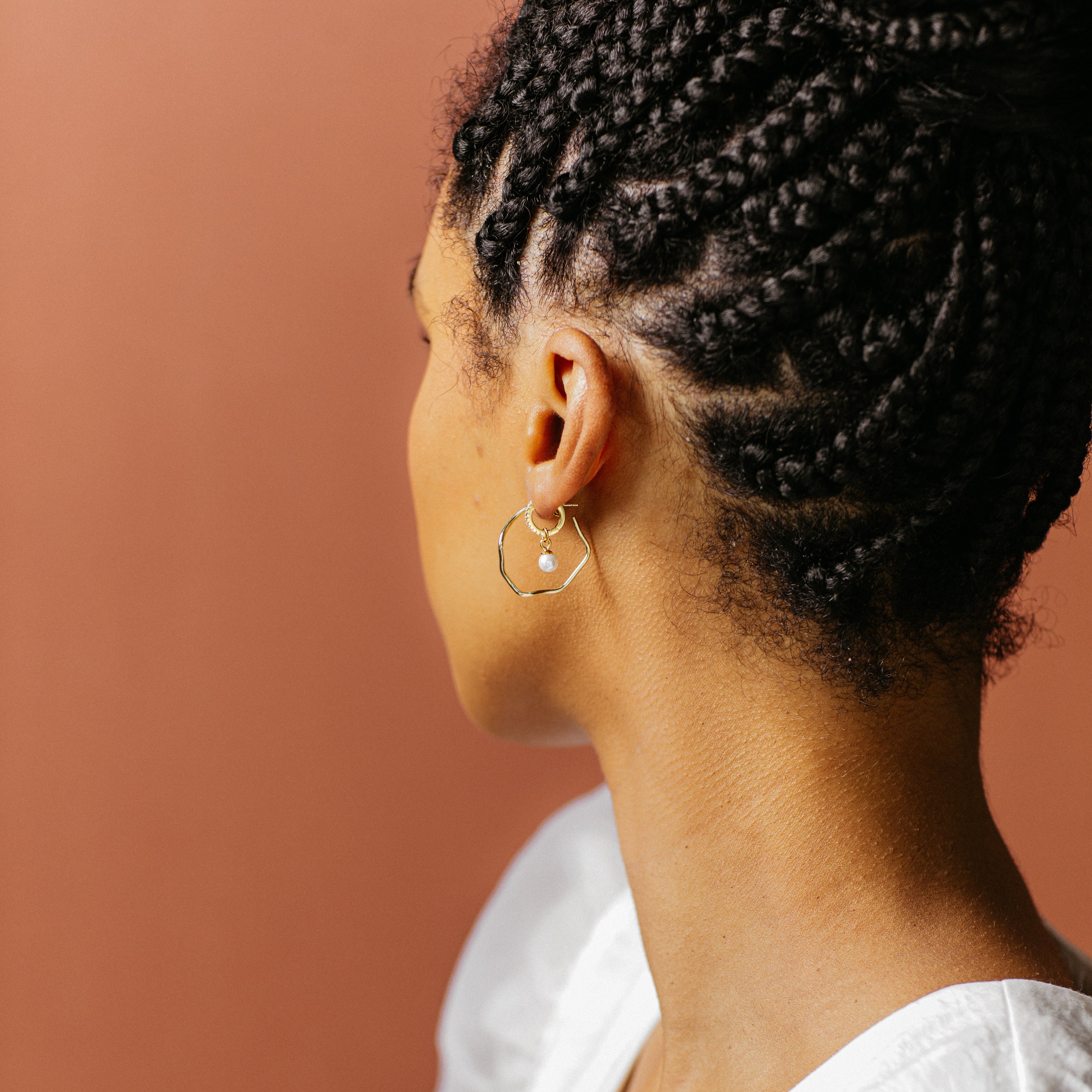 Wavy Hoops by Caitlyn Minimalist Dainty Wave Hoops - Etsy