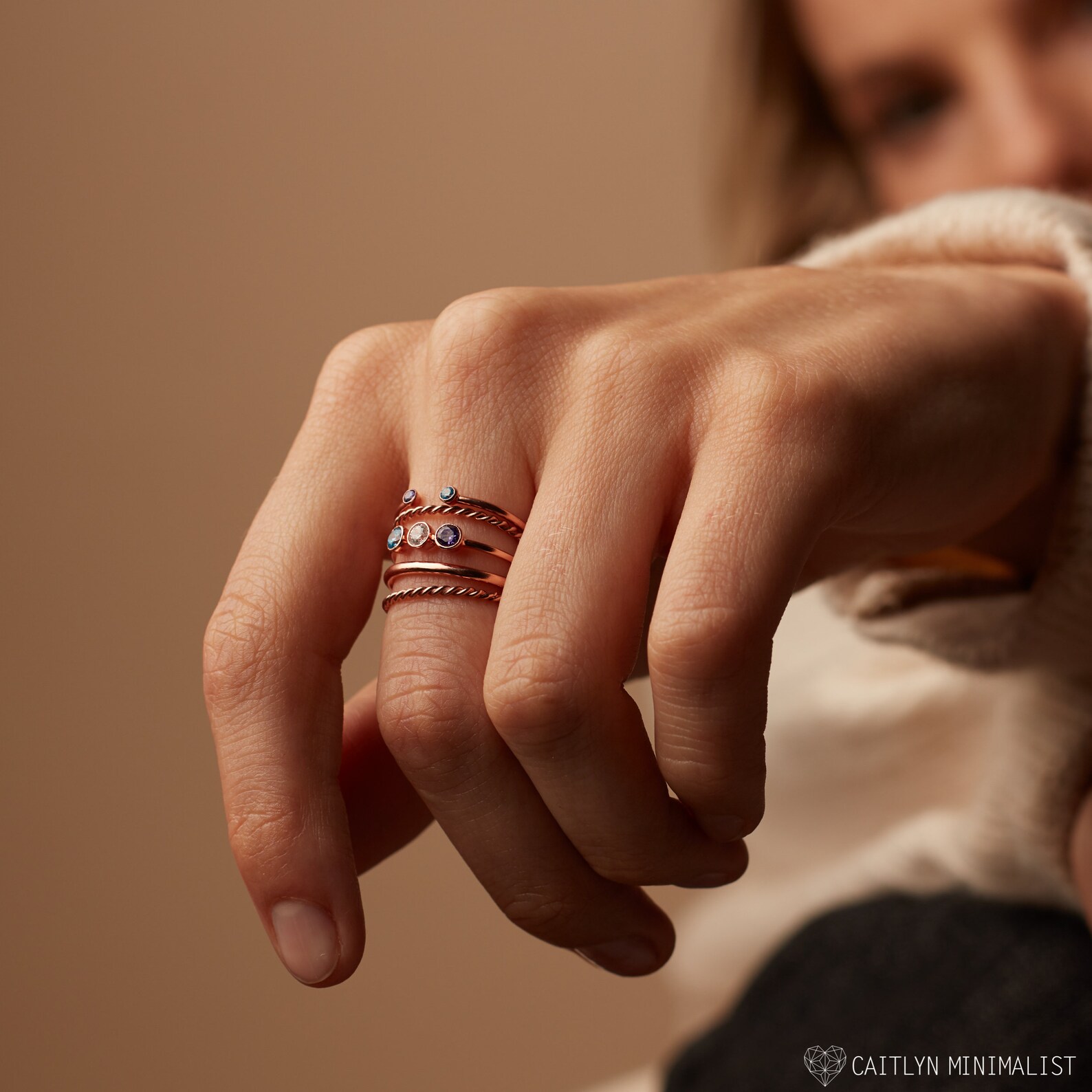 Stacking Ring Set Ultra Thin Stacking Rings Twist Ring - Etsy