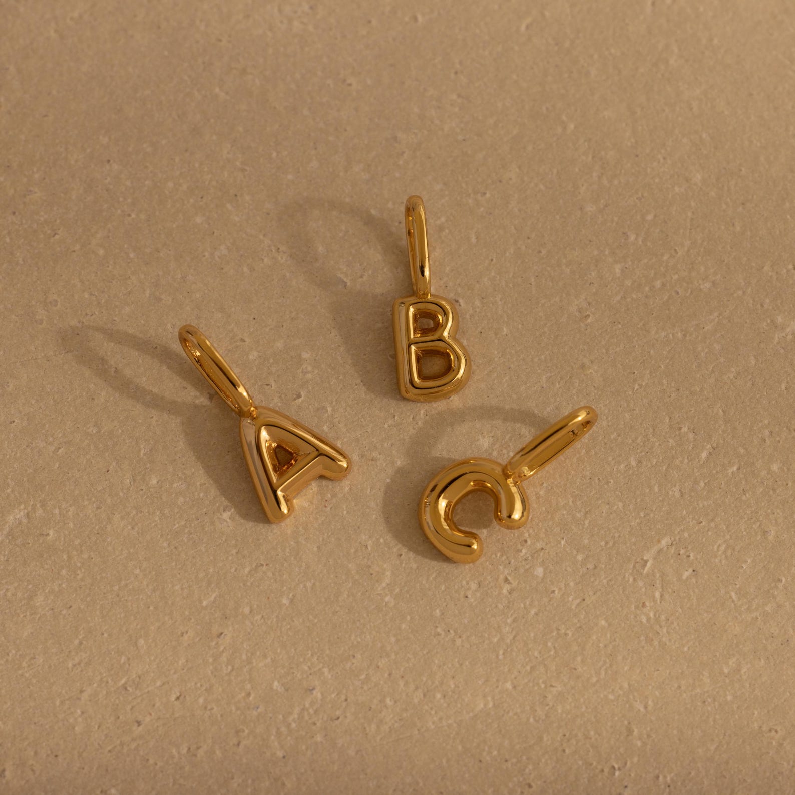 Bubble Letter Charm by Caitlyn Minimalist • Dainty 3D Initial Pendant ...