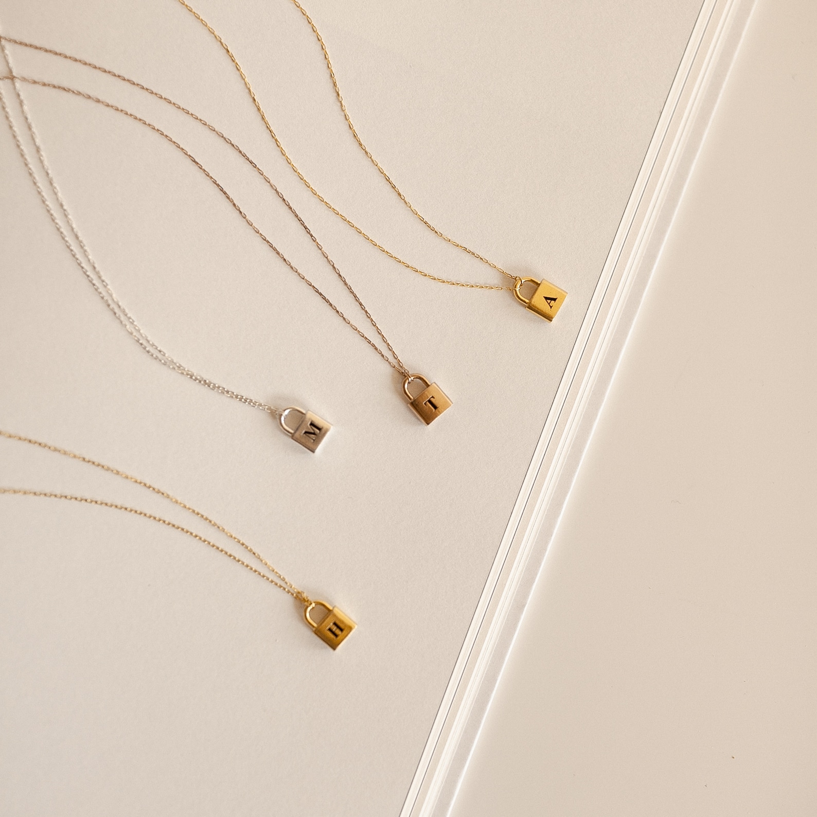 Initial Padlock Necklace the Lock Initial Pendant Necklace - Etsy