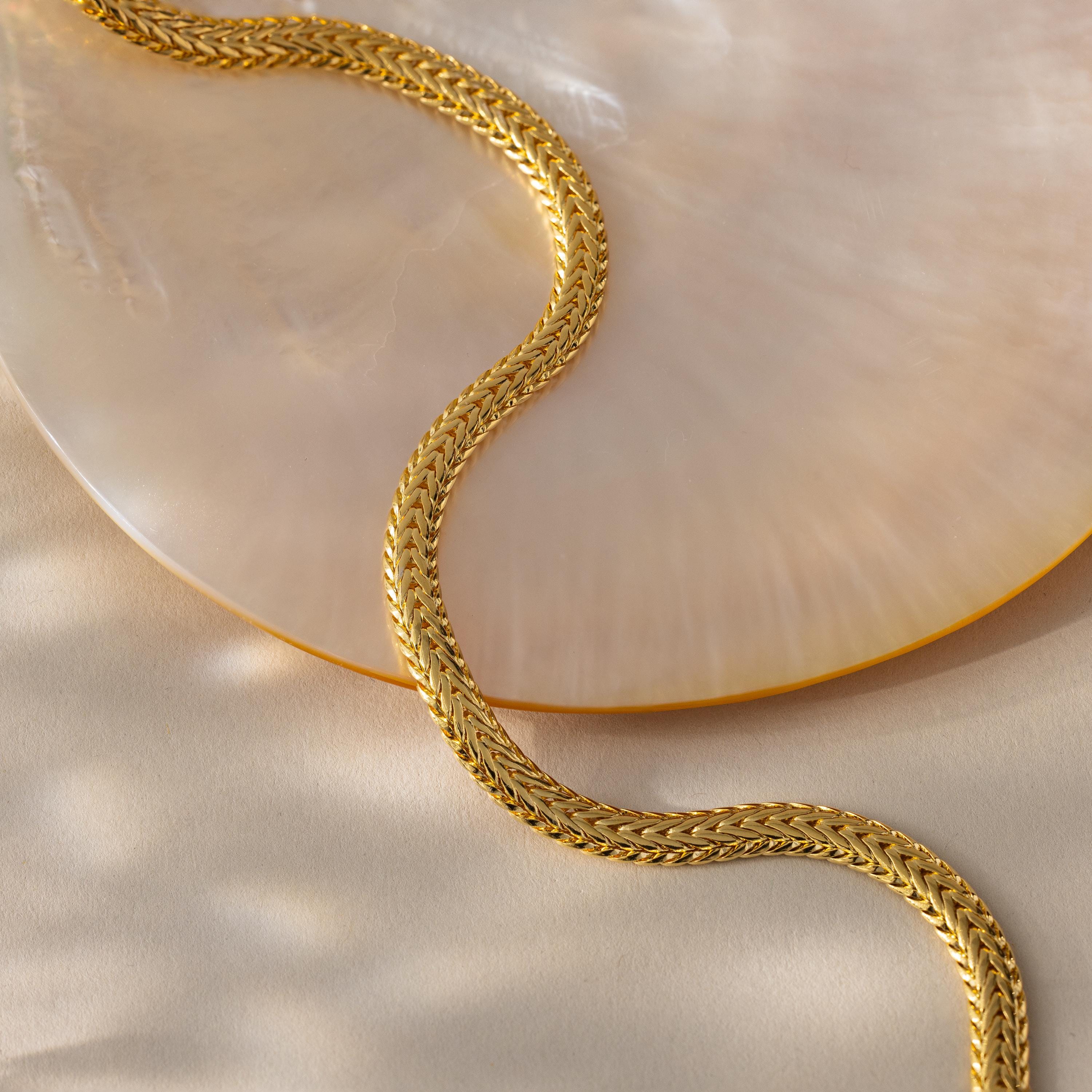 Foxtail Chain Necklace by Caitlyn Minimalist • Double Woven Statement ...