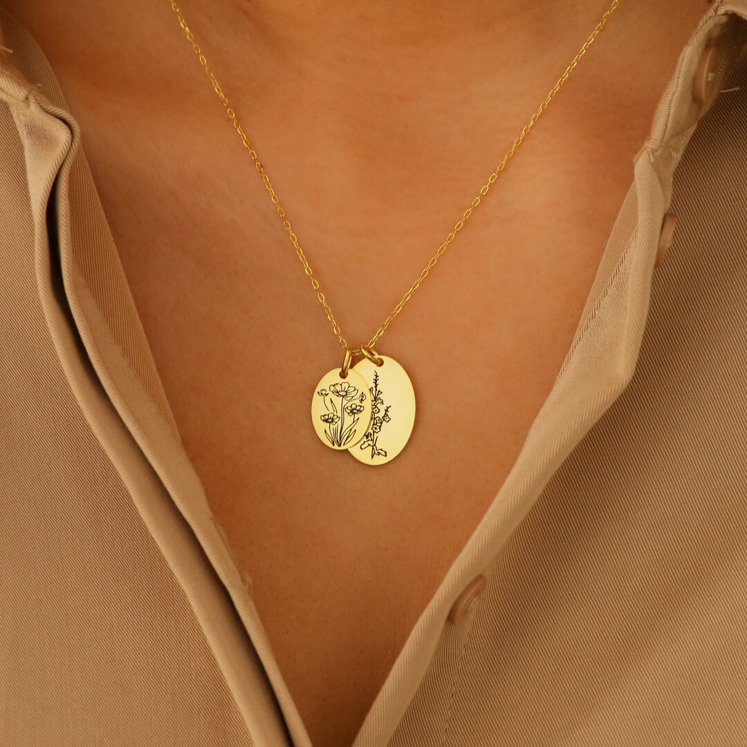 Multiple Flower Pendant Necklace by Caitlyn Minimalist • Mother ...