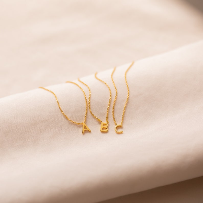 Dainty Initial Necklace by Caitlyn Minimalist Custom Letter - Etsy