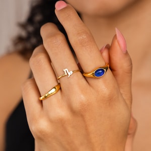 Signet Mood Rings by Caitlyn Minimalist • Statement Gemstone Rings in ...