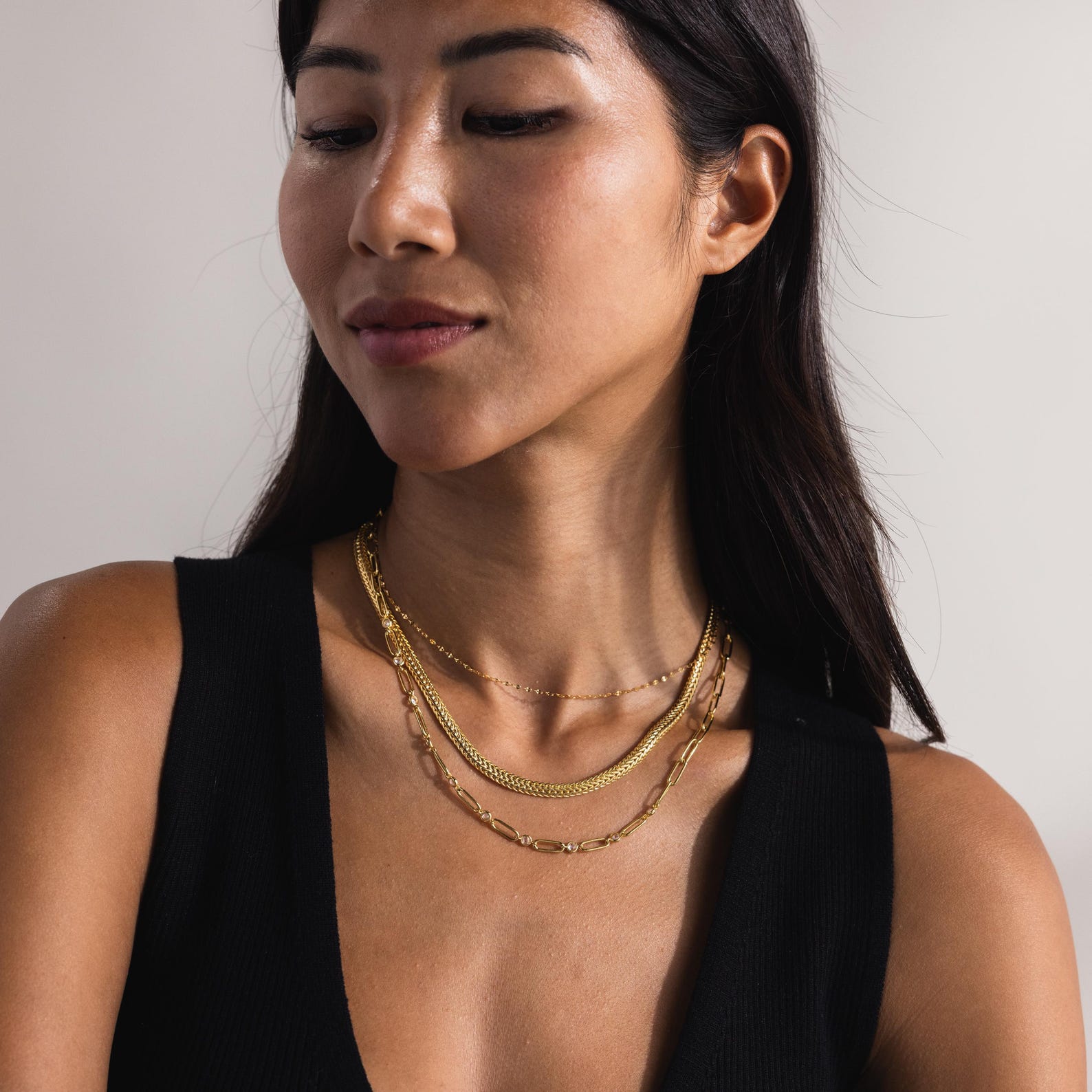 Foxtail Chain Necklace by Caitlyn Minimalist • Double Woven Statement ...