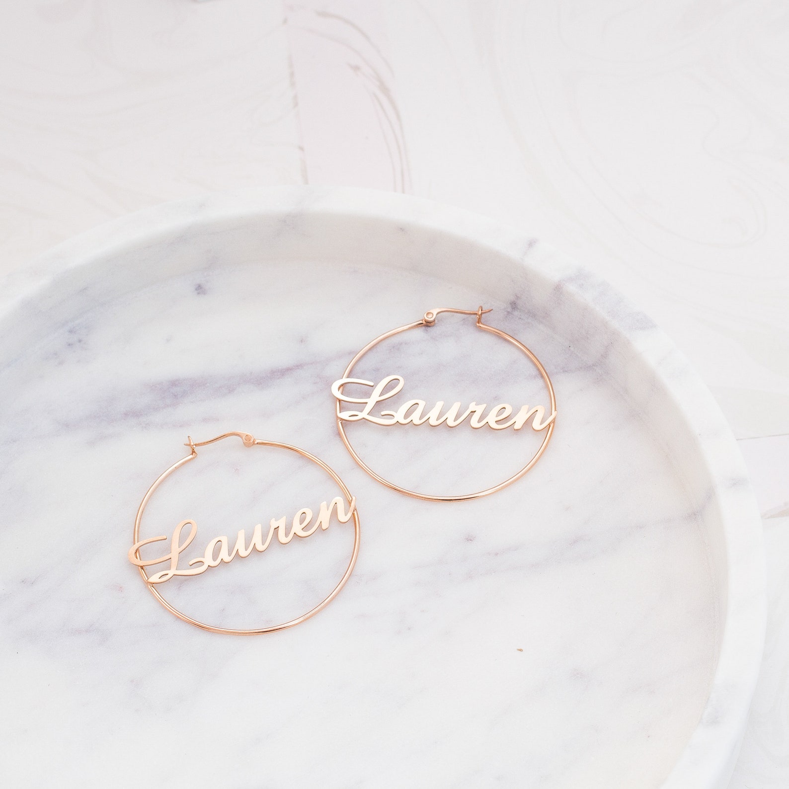 Name Hoop Earrings Silver Hoops Gold Hoop Earrings - Etsy