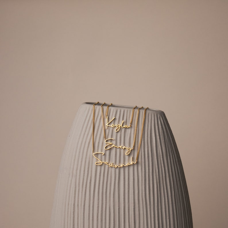 Custom Name Necklace by Caitlyn Minimalist Layering Necklace - Etsy