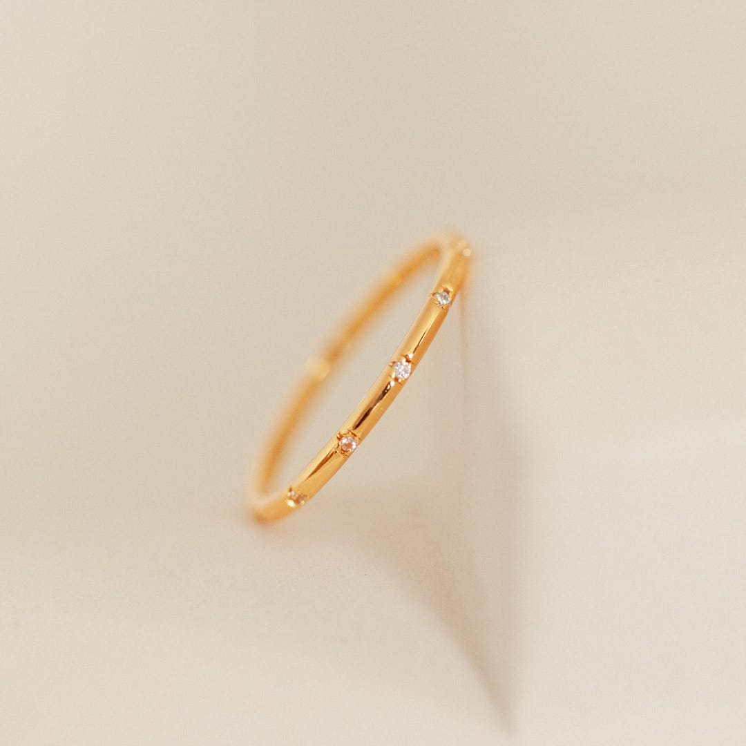 Sprinkle Diamond Ring by Caitlyn Minimalist • Space Diamond Eternity ...