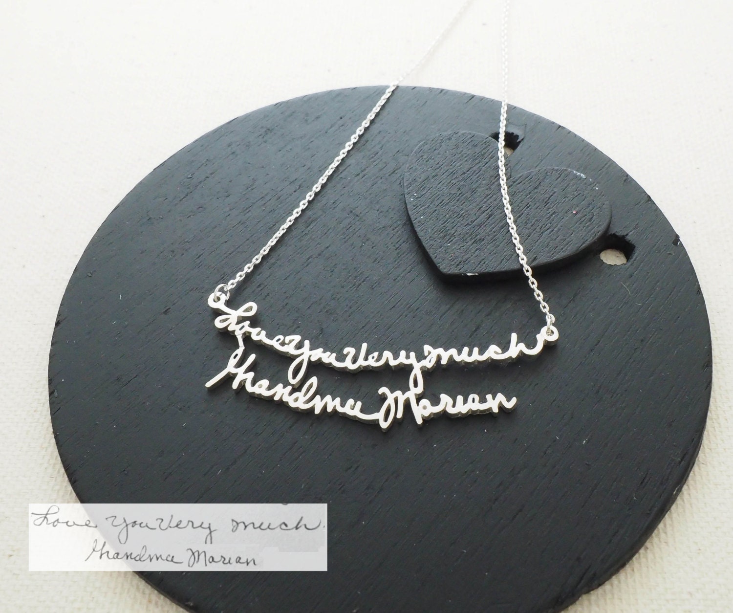 Memorial Signature Necklace Personalized Handwriting - Etsy