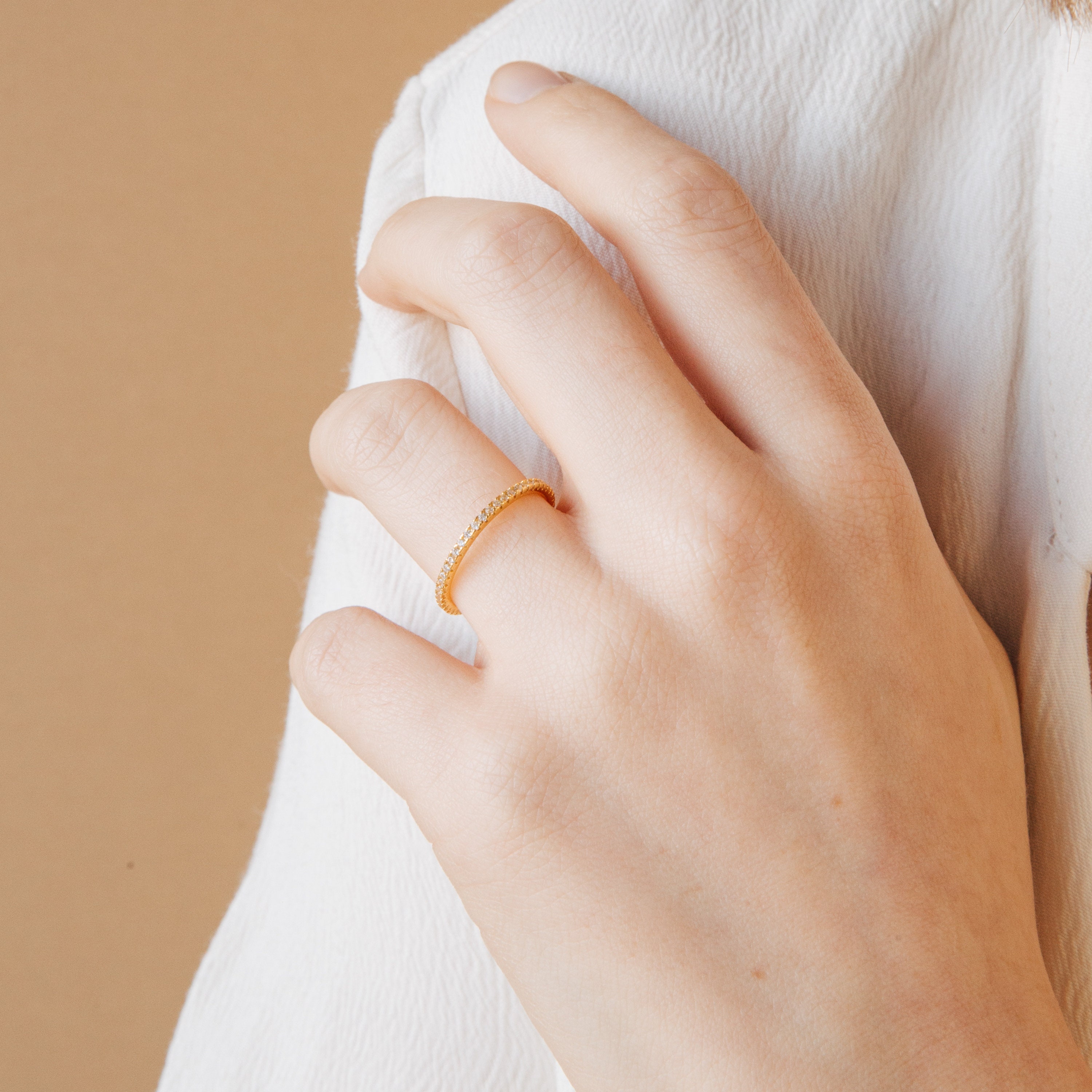 Thin Eternity Ring by Caitlyn Minimalist Full Eternity Band - Etsy