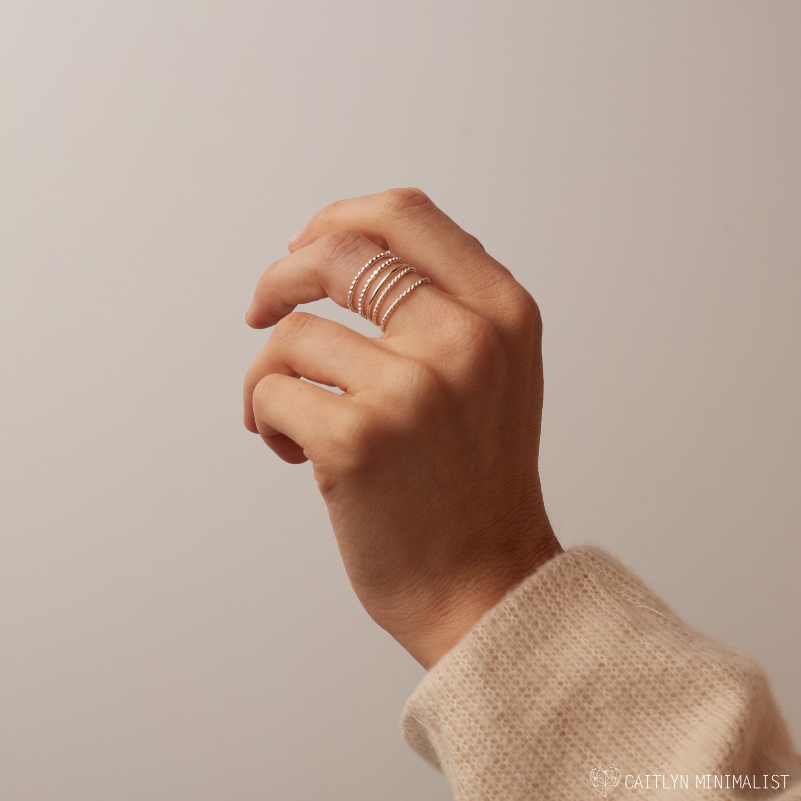 Stacking Ring Set Ultra Thin Stacking Rings Twist Ring - Etsy