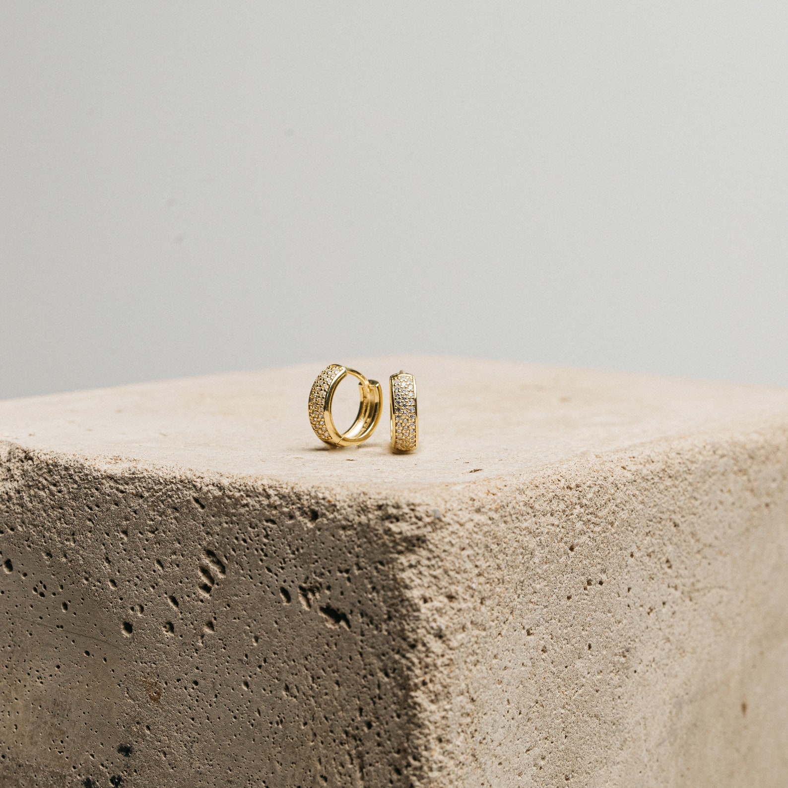 Pave Diamond Hoops Mini Huggie Hoops by Caitlynminimalist - Etsy