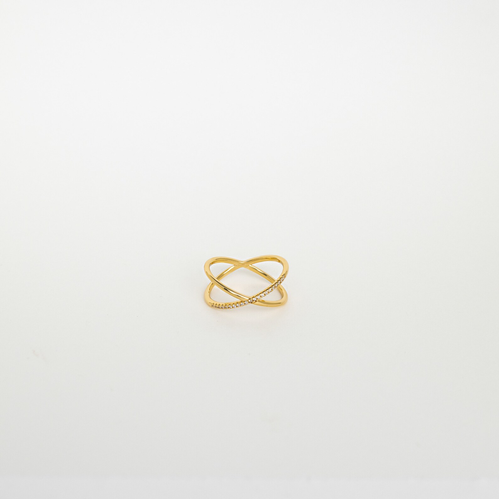 Pave X Ring by Caitlynminimalist Criss Cross Diamond Ring - Etsy