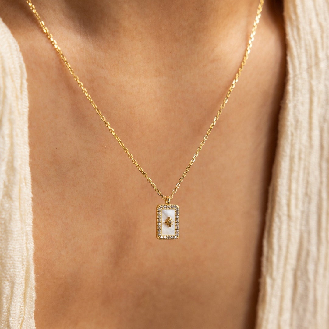 Mother of Pearl North Star Necklace by Caitlyn Minimalist • Celestial ...