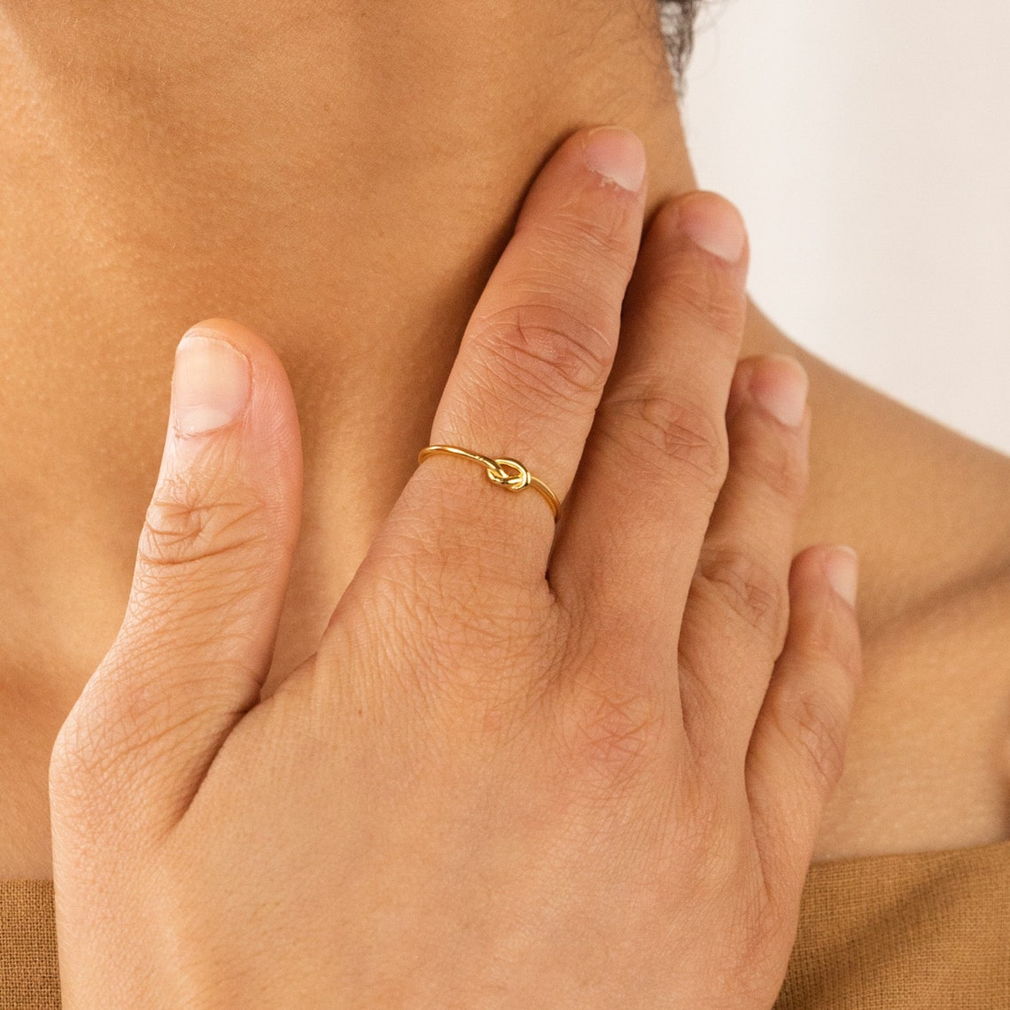 Knot Ring Pinky Ring Stacking Gold Ring Simple Ring - Etsy