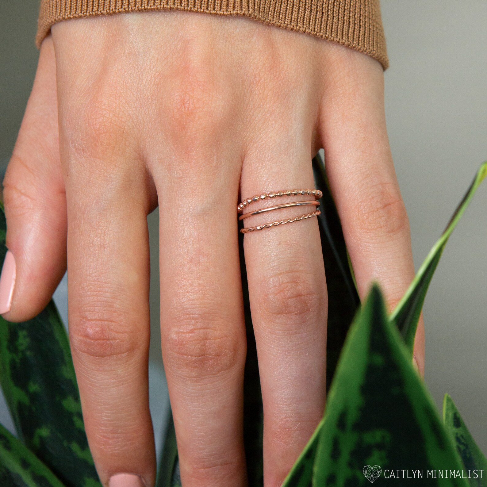 Stacking Ring Set Ultra Thin Stacking Rings Twist Ring - Etsy