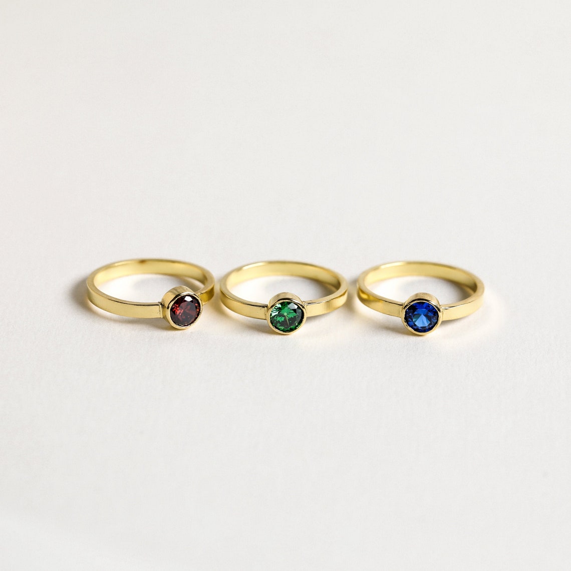 Birthstone Signet Ring by Caitlynminimalist Dainty Gemstone - Etsy