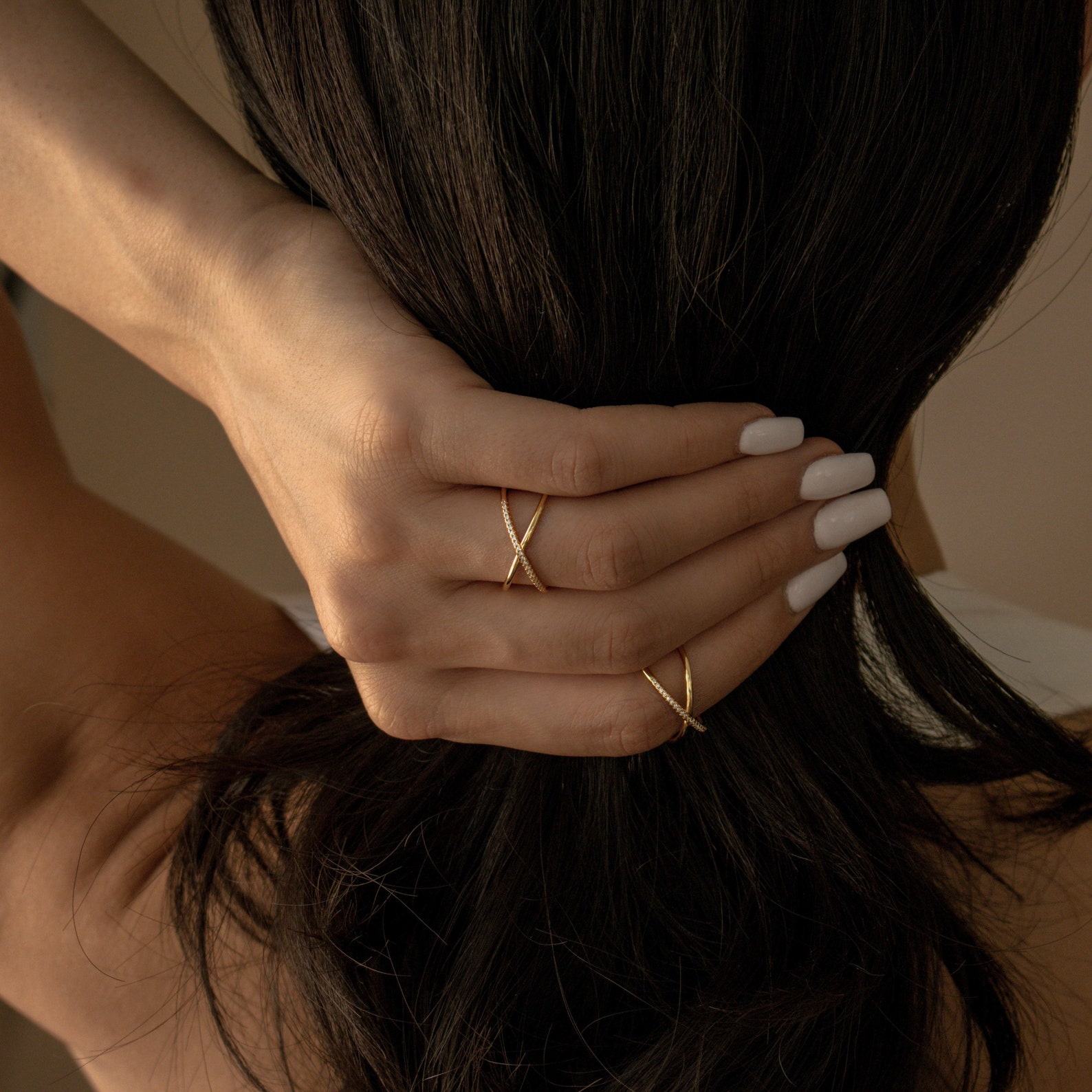 Pave X Ring by Caitlynminimalist Criss Cross Diamond Ring - Etsy
