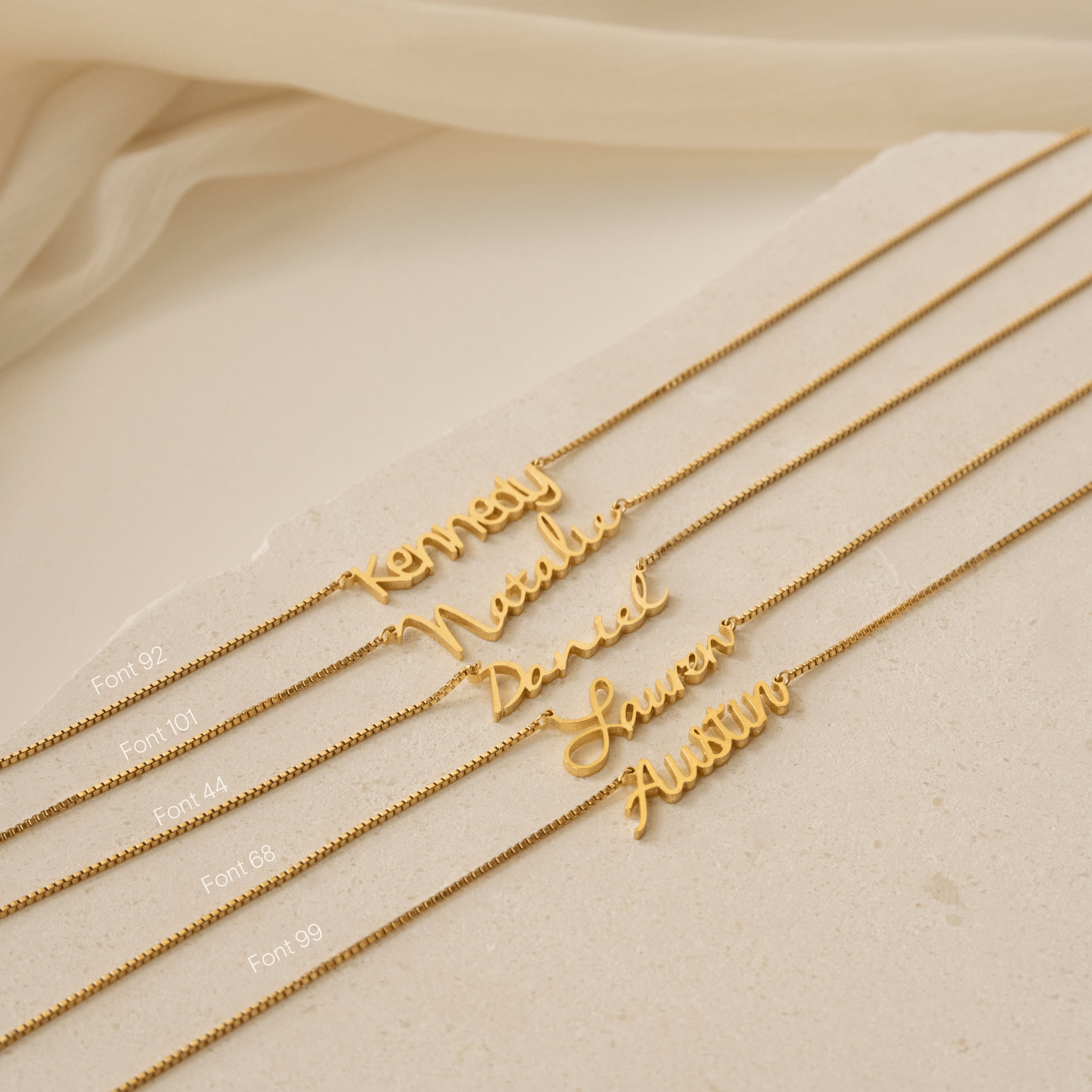 Custom Name Necklace by Caitlyn Minimalist Dainty Gold Necklace With ...