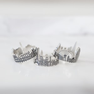 Custom City Ring • Cityscape Ring • Travel Ring • Skyline Ring ...