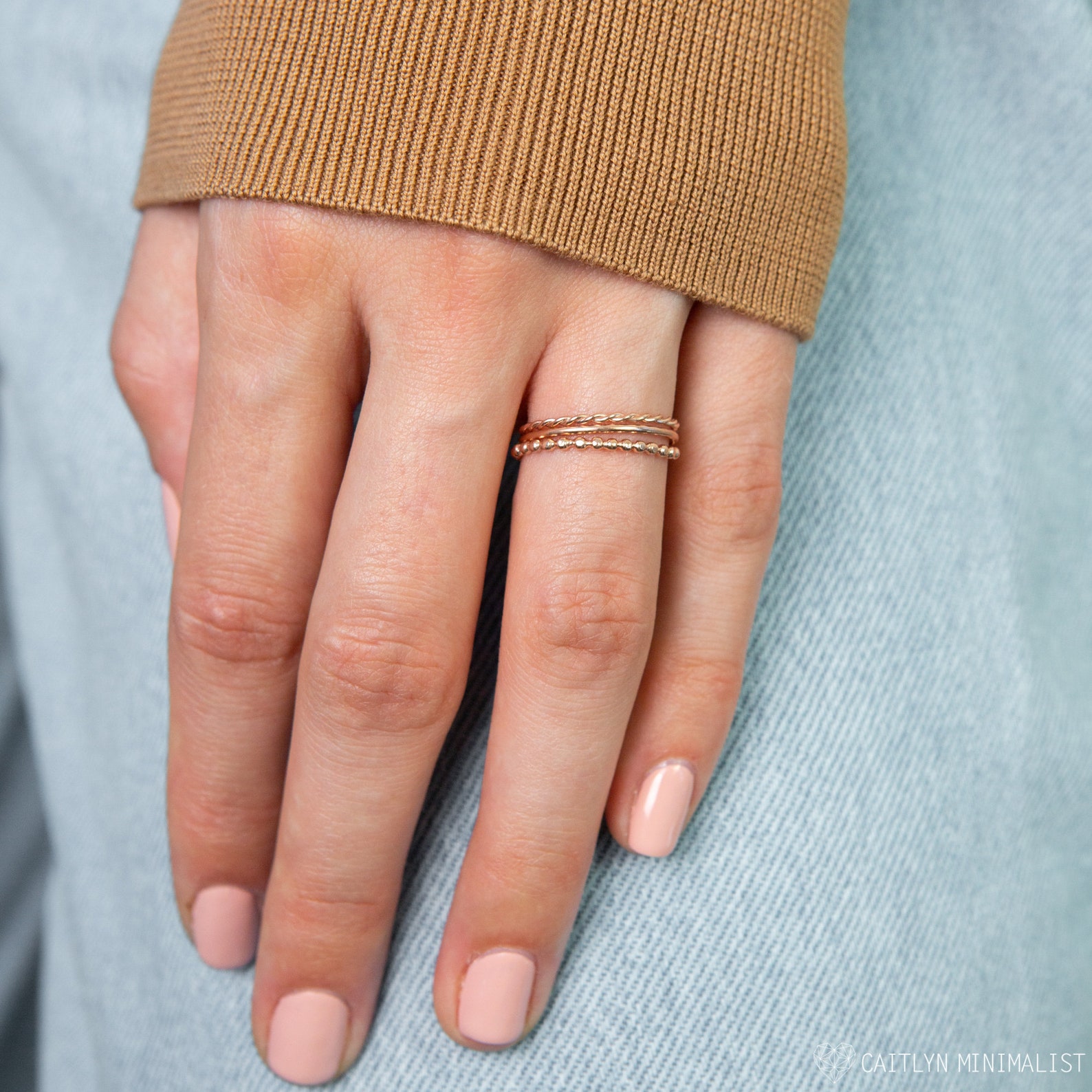 Stacking Ring Set Ultra Thin Stacking Rings Twist Ring - Etsy