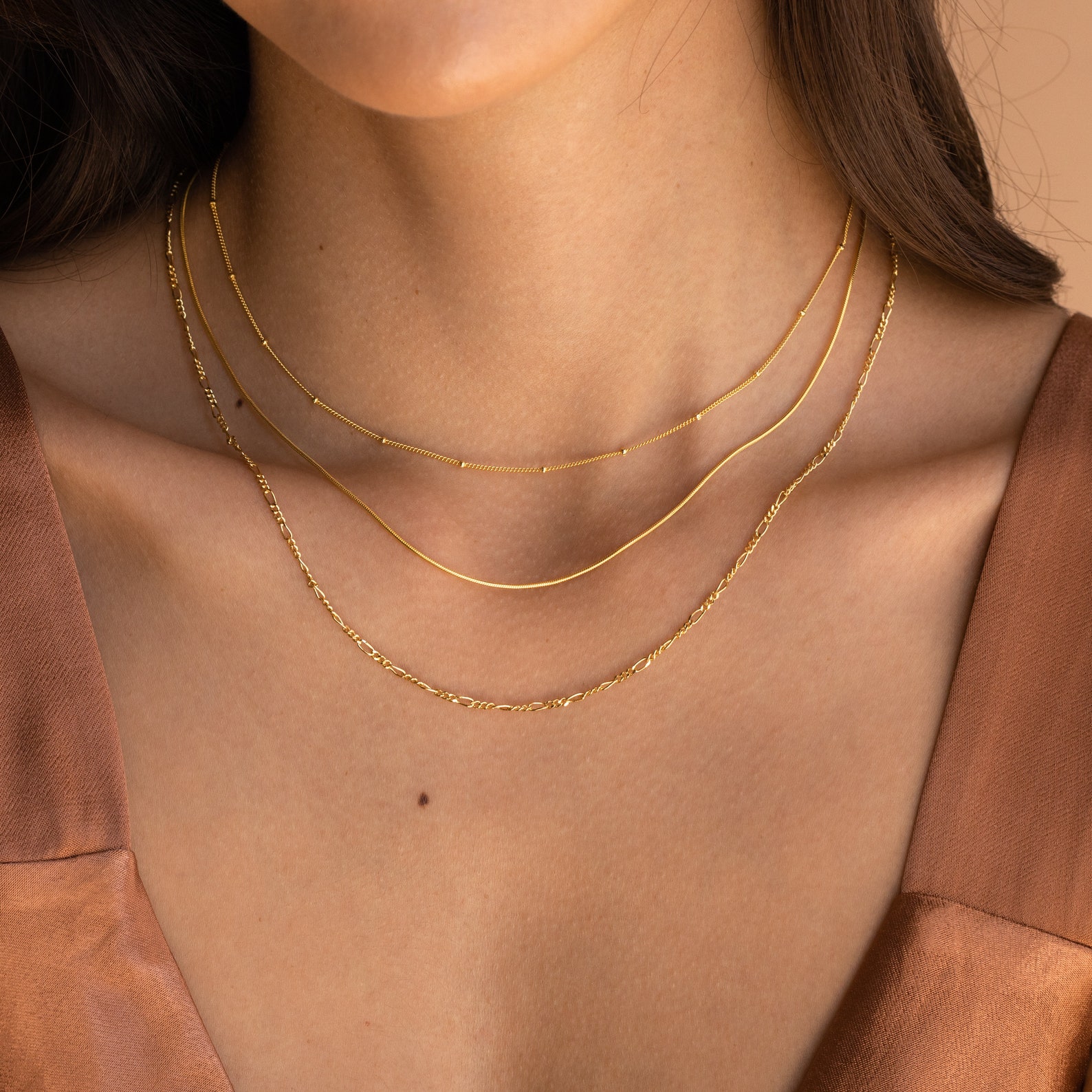 Essential Necklace Chains by Caitlyn Minimalist Herringbone - Etsy