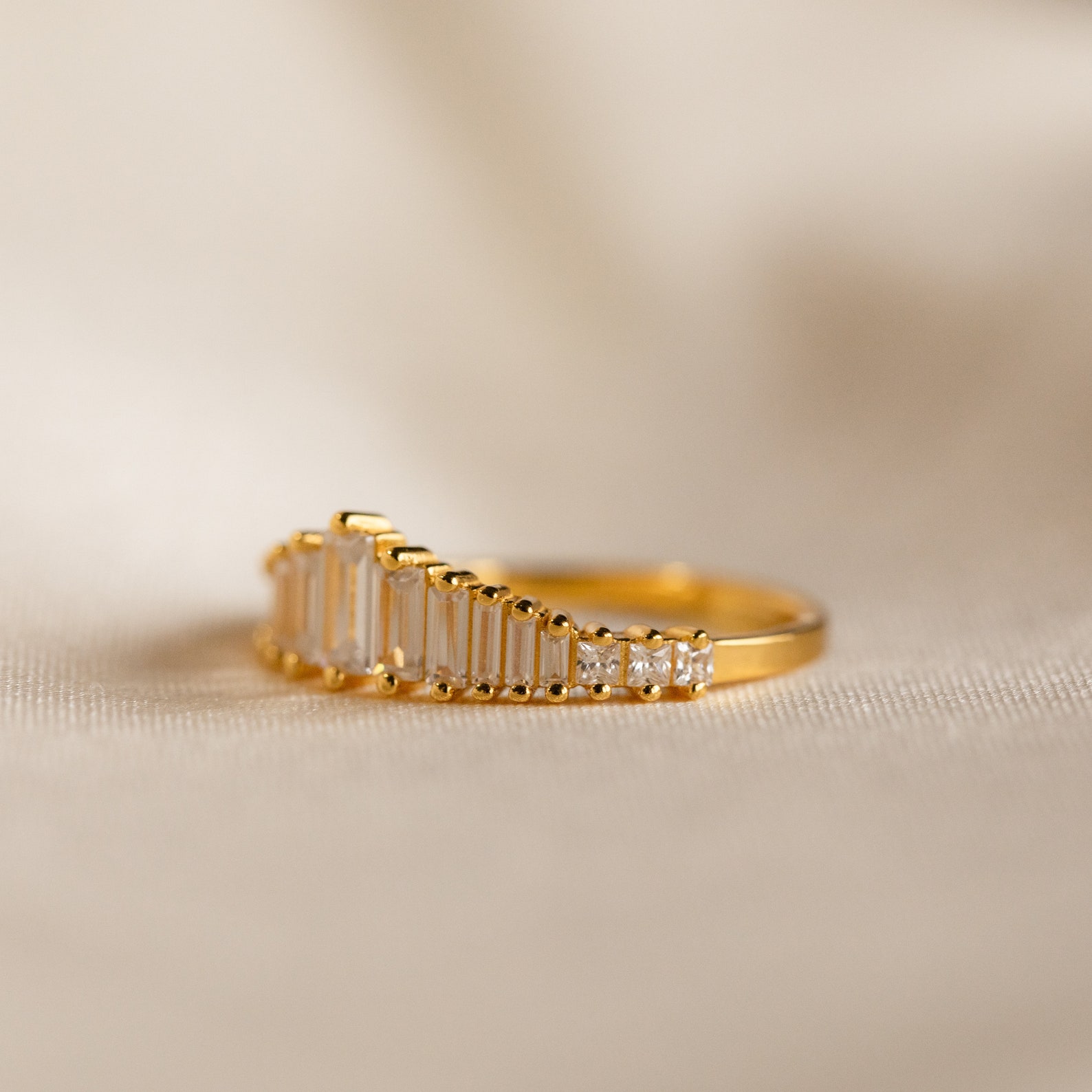 Art Deco Diamond Ring by Caitlyn Minimalist Vintage Style Cocktail Ring ...