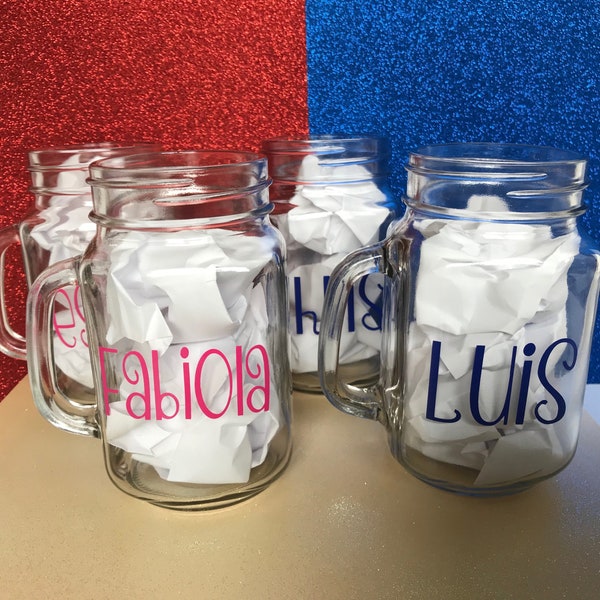 Monogram Mason Jar - Etsy