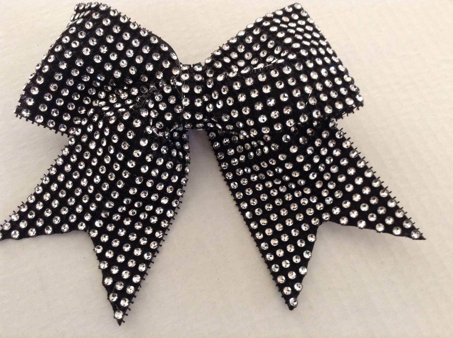 Black Cheer Bow-rhinestones Cheer Bows black Rhinestones | Etsy
