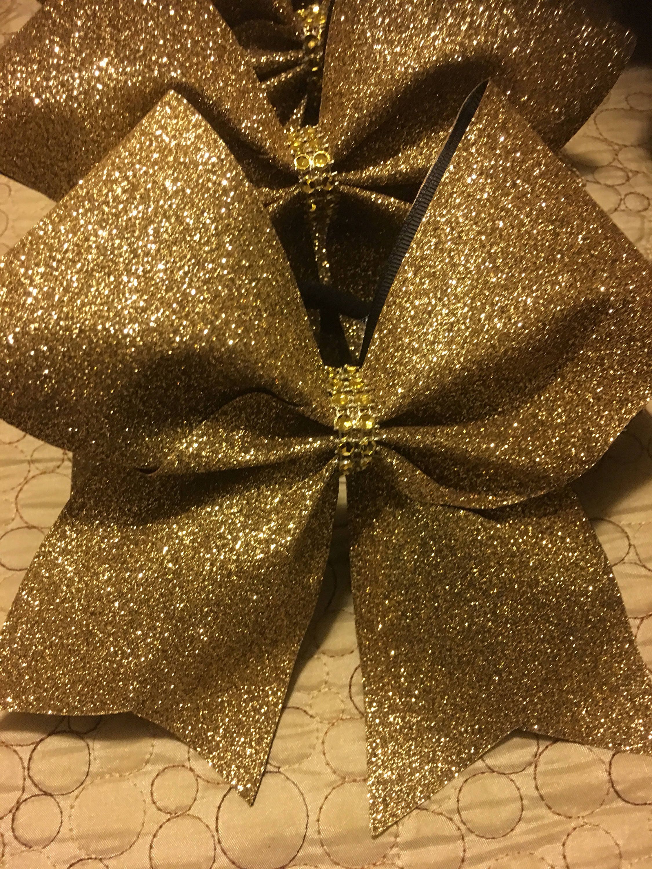 Gold Glitter Cheer Bow-gold Bow Gold Cheer Bow - Etsy