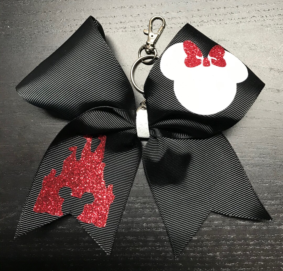 Personalized Cheer Bow Keychains Disney Keychain Cheerleading Gift - Etsy