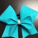 Teal Glitter Cheer Bow-teal Bow With Rhinestones, Teal Cheer Bow ...