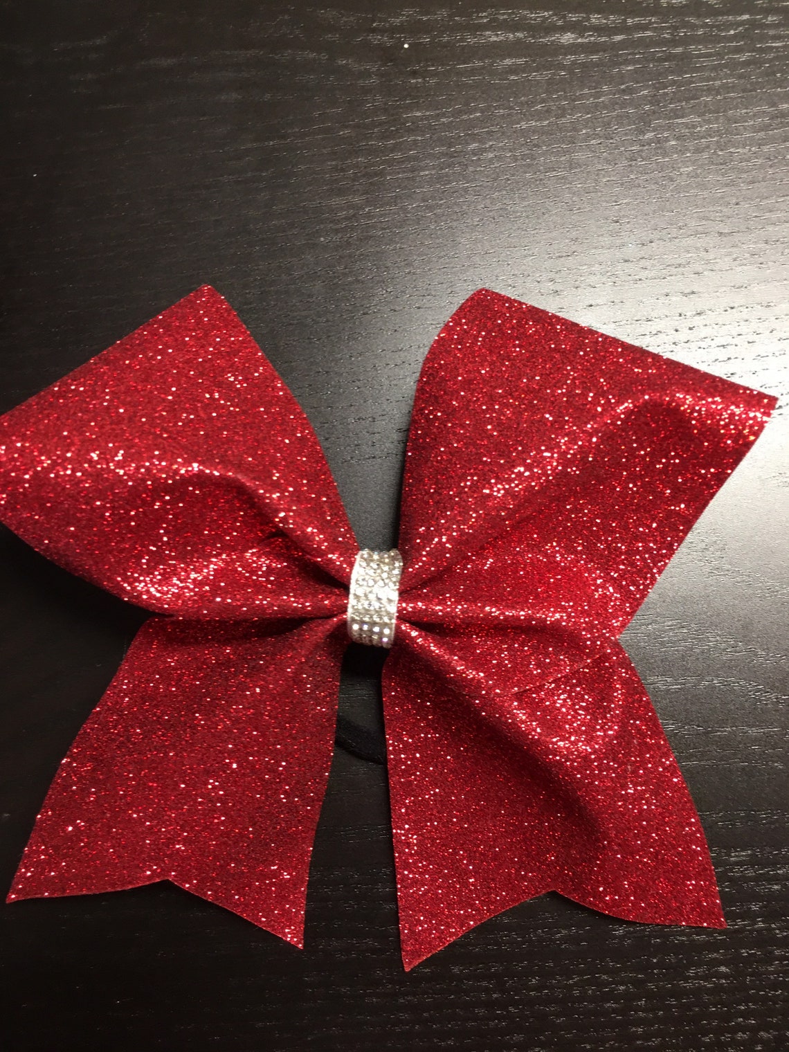 Red Glitter Cheer Bow-red Bow With Rhinestones Red Cheer Bow - Etsy