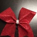 Red Glitter Cheer Bow-red Bow With Rhinestones, Red Cheer Bow ...