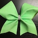 Neon Green Glitter Cheer Bow-neon Green Bow With Rhinestones, Neon ...