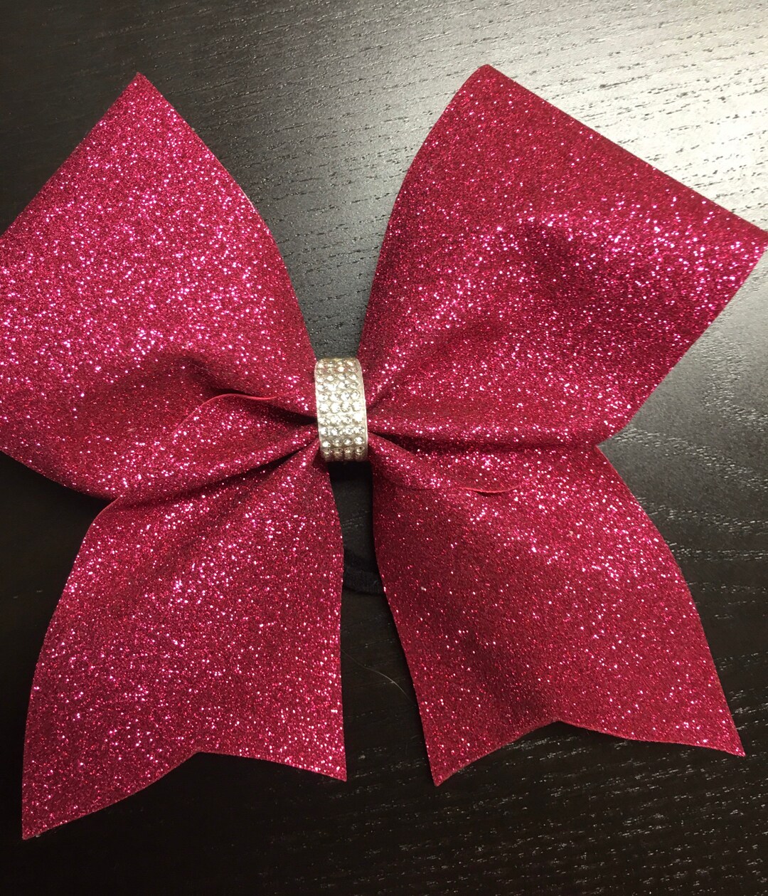 Pink Glitter Cheer Bow-pink Bow With Rhinestones, Pink Cheer Bow ...