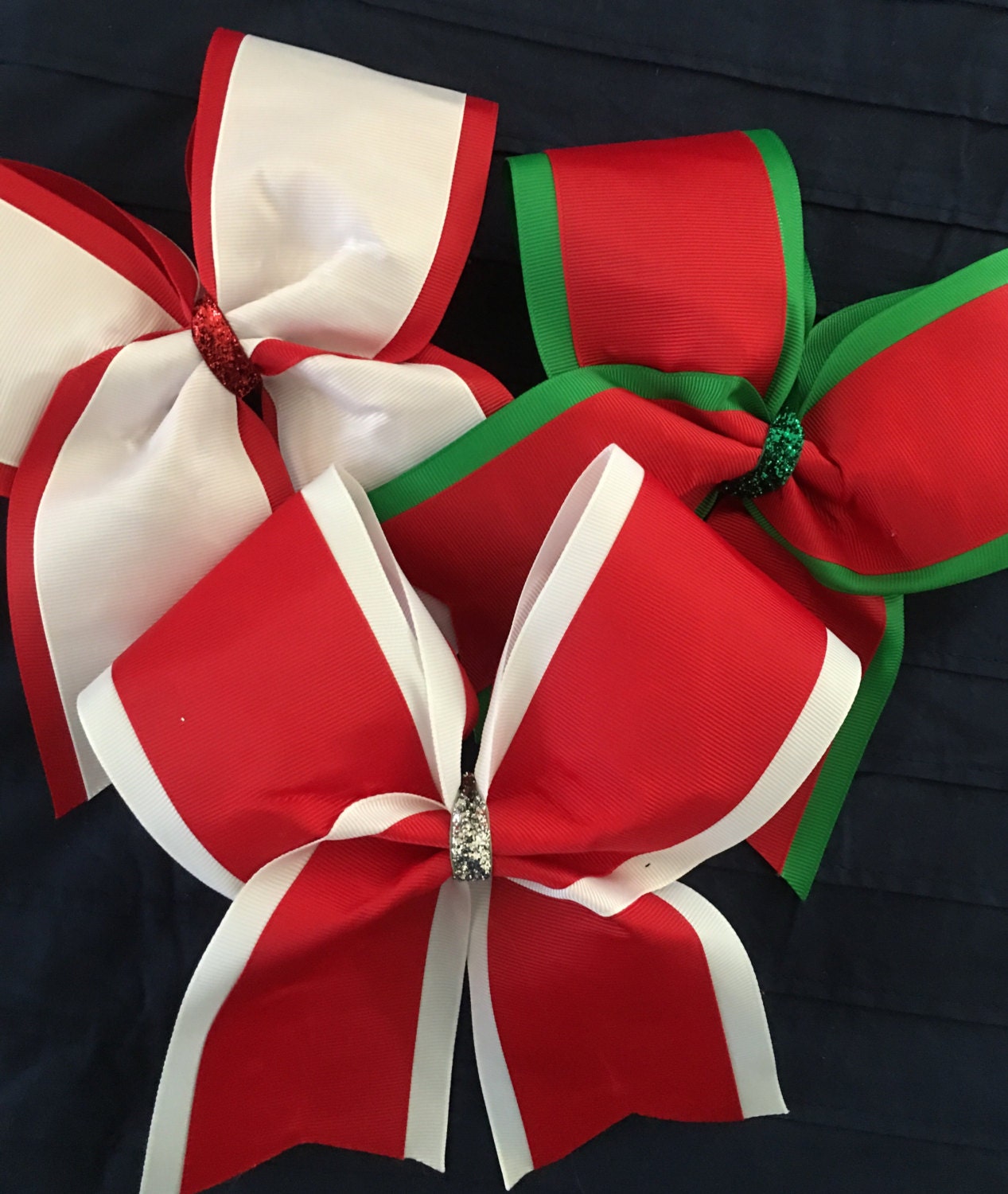 Christmas Cheer bows lot of 3 | Etsy