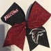 Falcons Cheer Bows- Atlanta Cheer Bow- Cheer Bow- Red and Black Cheer ...