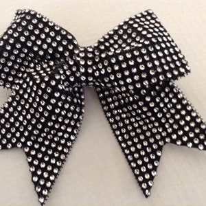 Black Cheer Bow-rhinestones Cheer Bows -black Rhinestones Cheer Bow - Etsy