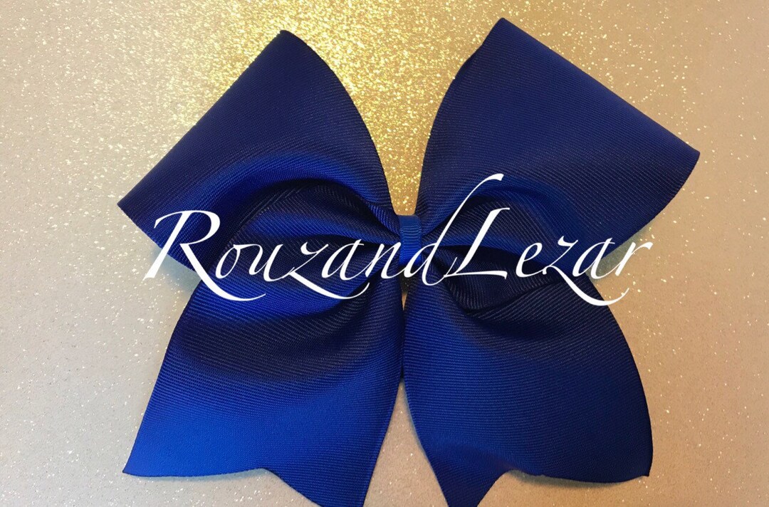 Classic Royal Blue Cheer Bow-simple Cheer Bow- Softball Bows- Royal ...