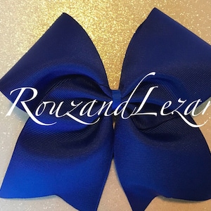 Classic Royal Blue Cheer Bow-simple Cheer Bow- Softball Bows- Royal ...