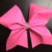 Neon Pink Glitter Cheer Bow-pink Bow With Rhinestones, Pink Cheer Bow ...