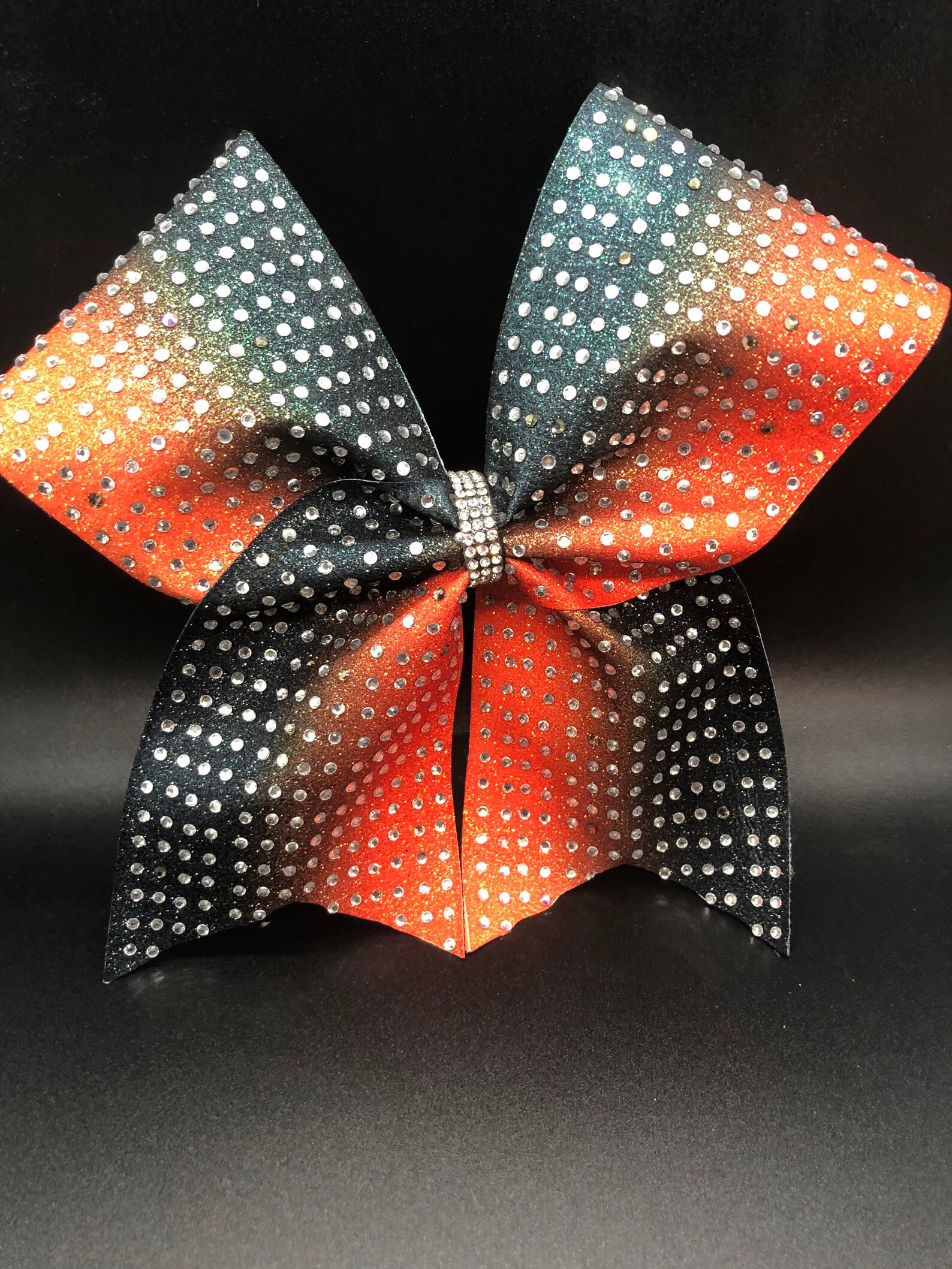 Sublimated Team Bow- Orange and Black Ombre Cheer Bow-personalized ...