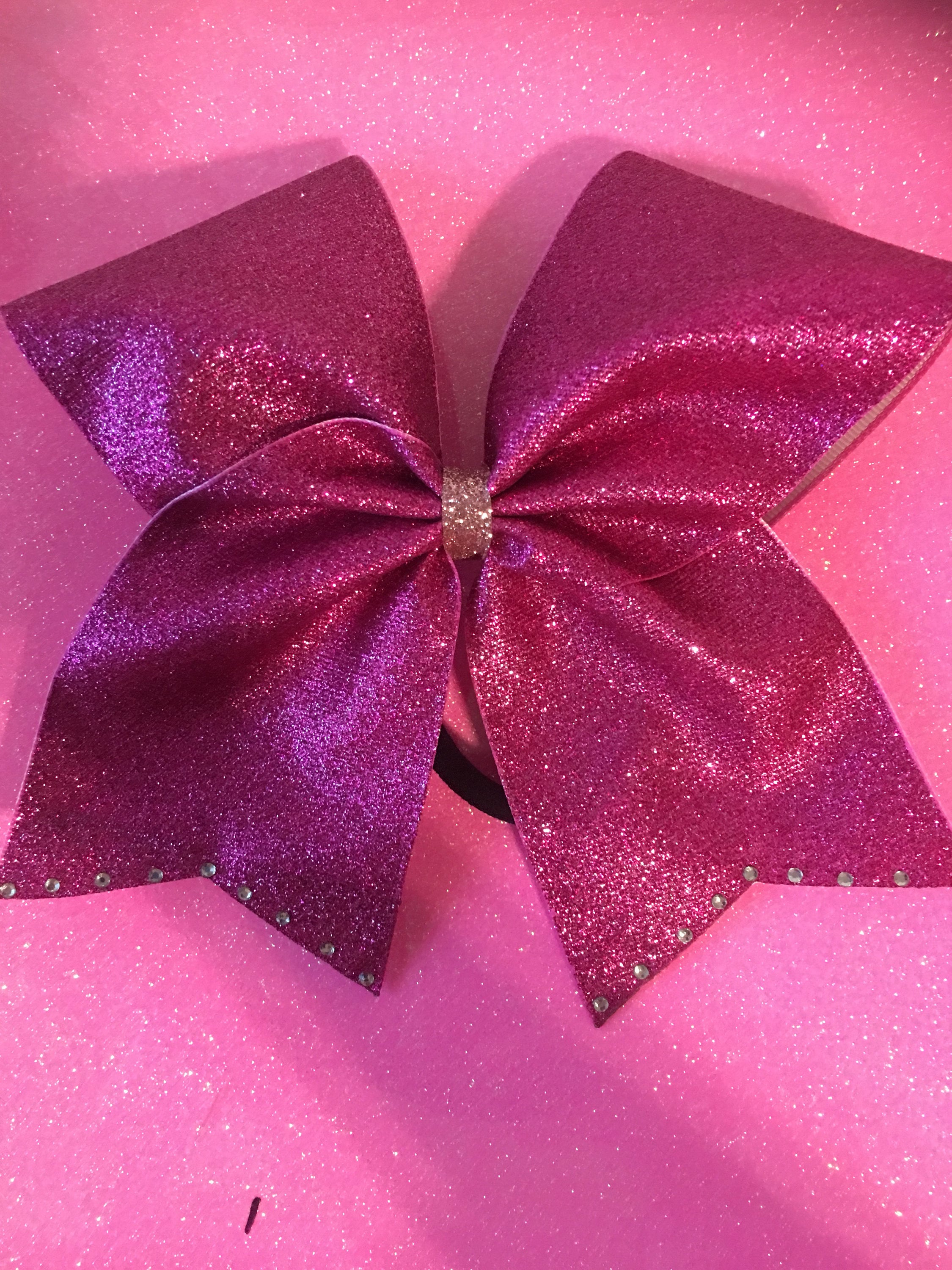 Hot Pink Glitter Cheer Bowpink Bow Hot Pink Bows - Etsy