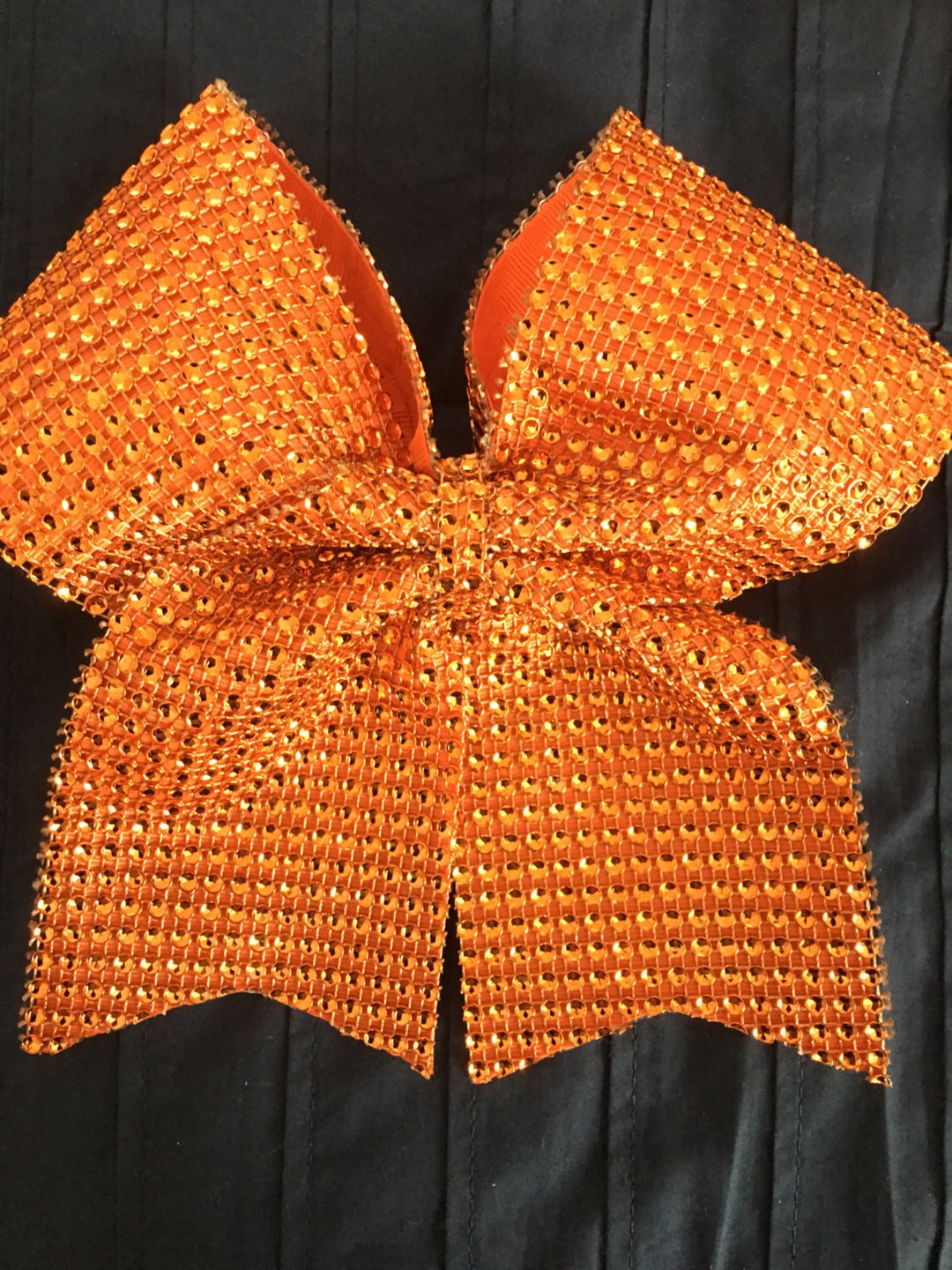 Orange Rhinestones Cheer Bow - Etsy