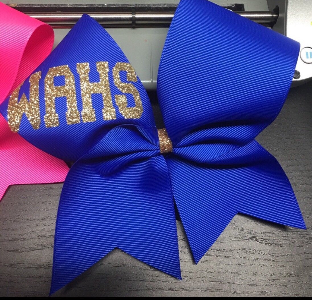 Royal Blue With Gold Glitter Team Name Personalized Cheer - Etsy