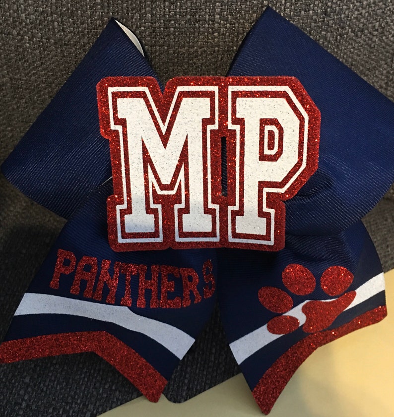 Paw Print 3 D Cheer Bow-3d Cheer Bow Team 3D Cheer Bow Blue | Etsy