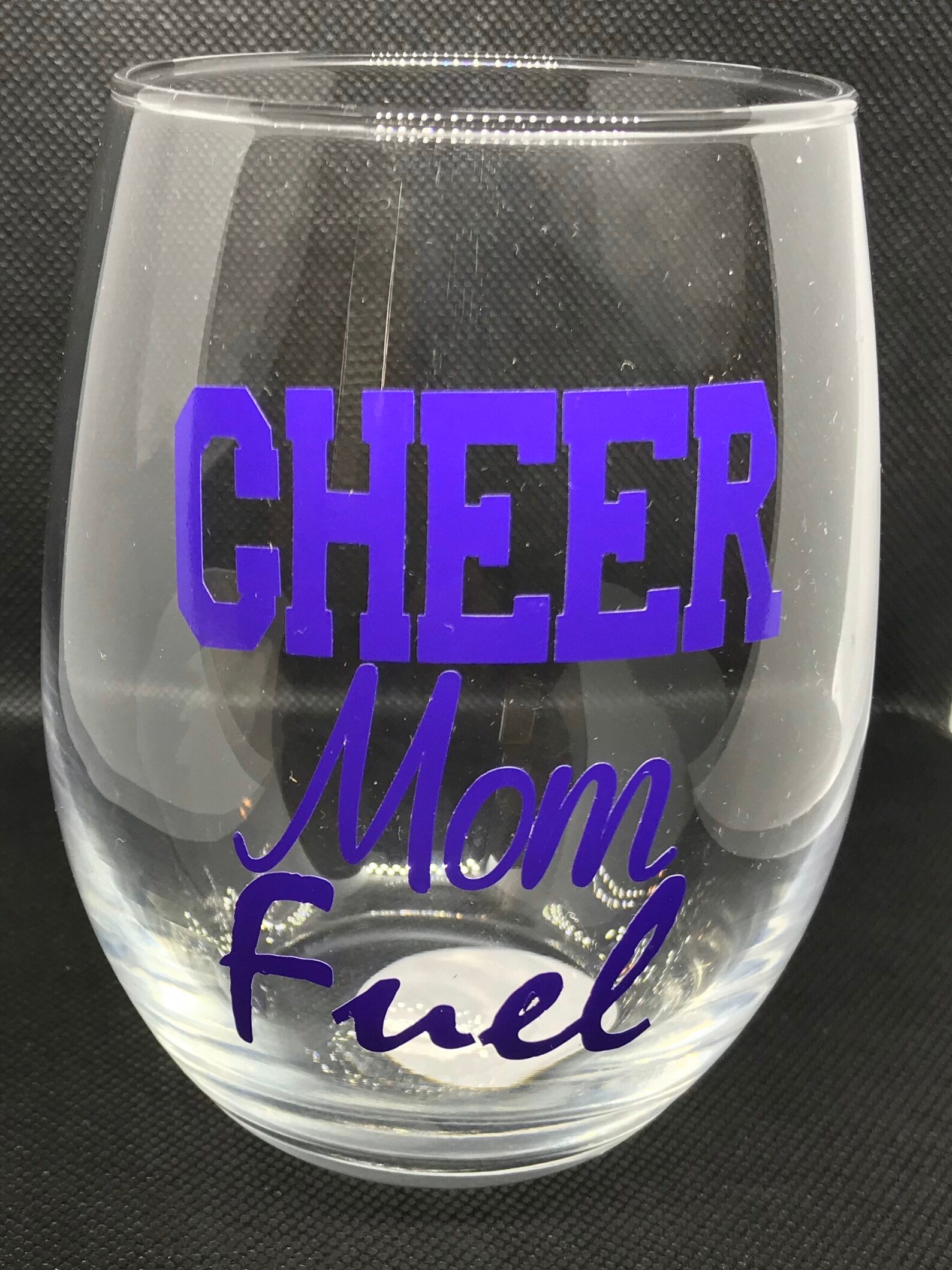 Cheer Mom Fuel Wine Glass-cheer Mom Wine Glass-personalized Wine Glass ...